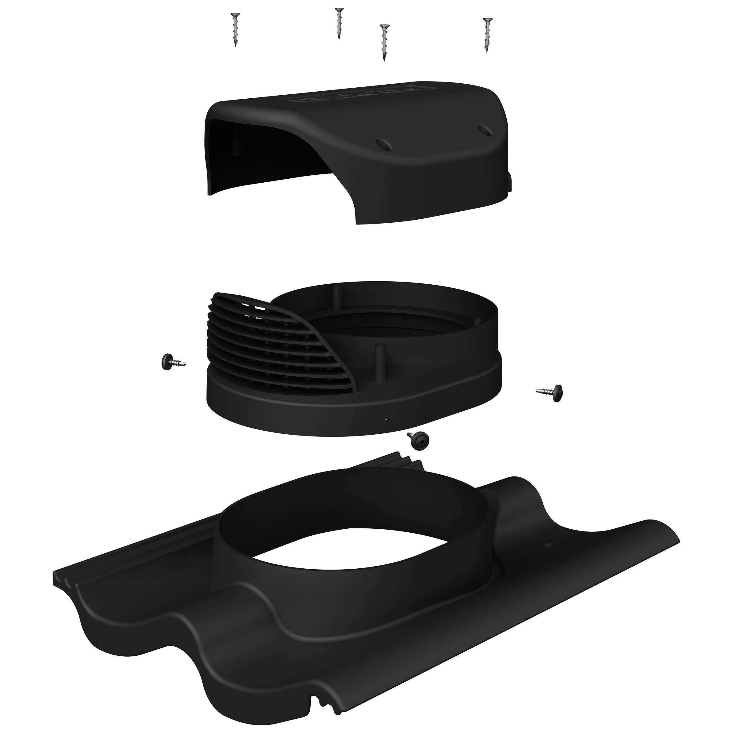 EASY slope vent for flat roofing Black - RAL 9005 | Products \ Roof ...